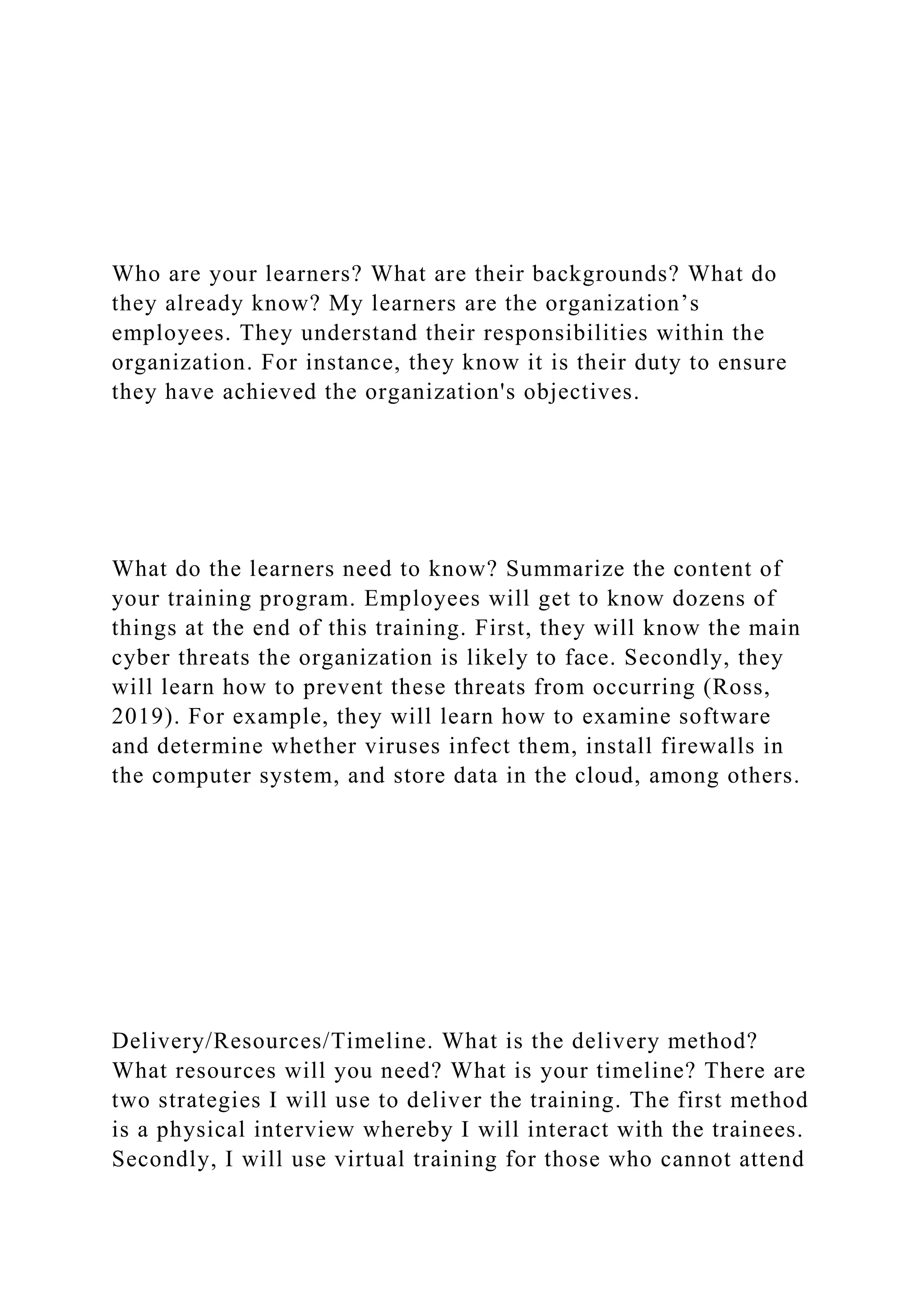 Running Head ADDIE Worksheet- HRMN 4061ADDIE Worksheet- HRMN 4 | DOCX