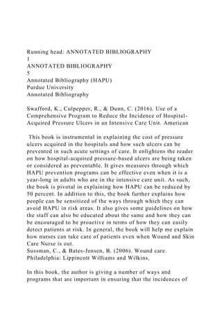 Running head ANNOTATED BIBLIOGRAPHY .docx