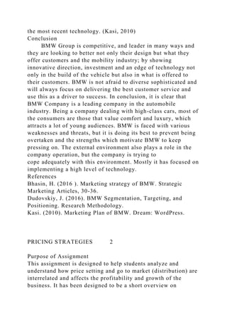 Running head AN UNDERSTANDING OF THE TARGET MARKETS .docx