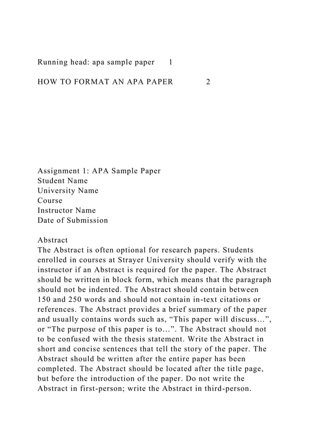 Running head apa sample paper1HOW TO FORMAT AN APA PAPER2.docx