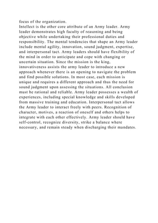 Running head ARMY LEADER ATTRIBUTES 1ARMY LEADER ATTRIBUTES.docx