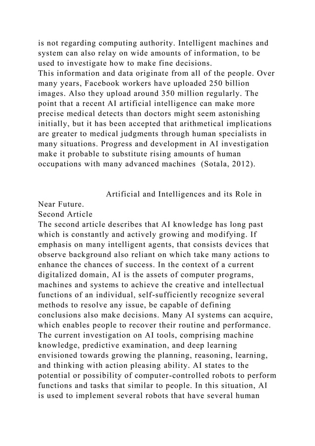 Running head ARTIFICIAL INTELLIGENCE1ARTIFICIAL INTELLIGENCE.docx