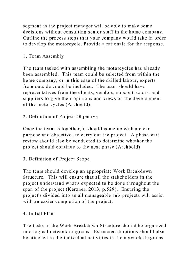 Running head ASSIGNMENT 2 PROJECT MOTORCYCLES1ASSI.docx