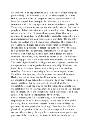 Running Head Assignment 5 1INFRASTRUCTURE AND SECURITY6.docx