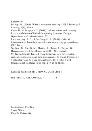 Running Head Assignment 5 1INFRASTRUCTURE AND SECURITY6.docx | Computer Networking | Computing
