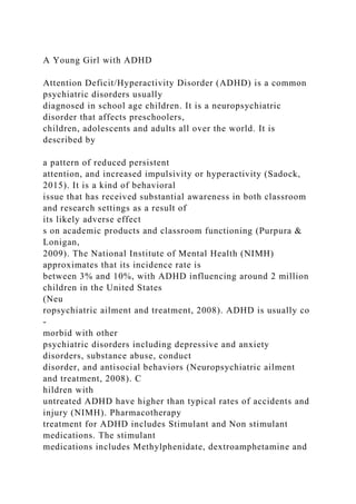Running head ATTENTION DEFICIT HYPERACTIVITY DISORDER1A Youn.docx