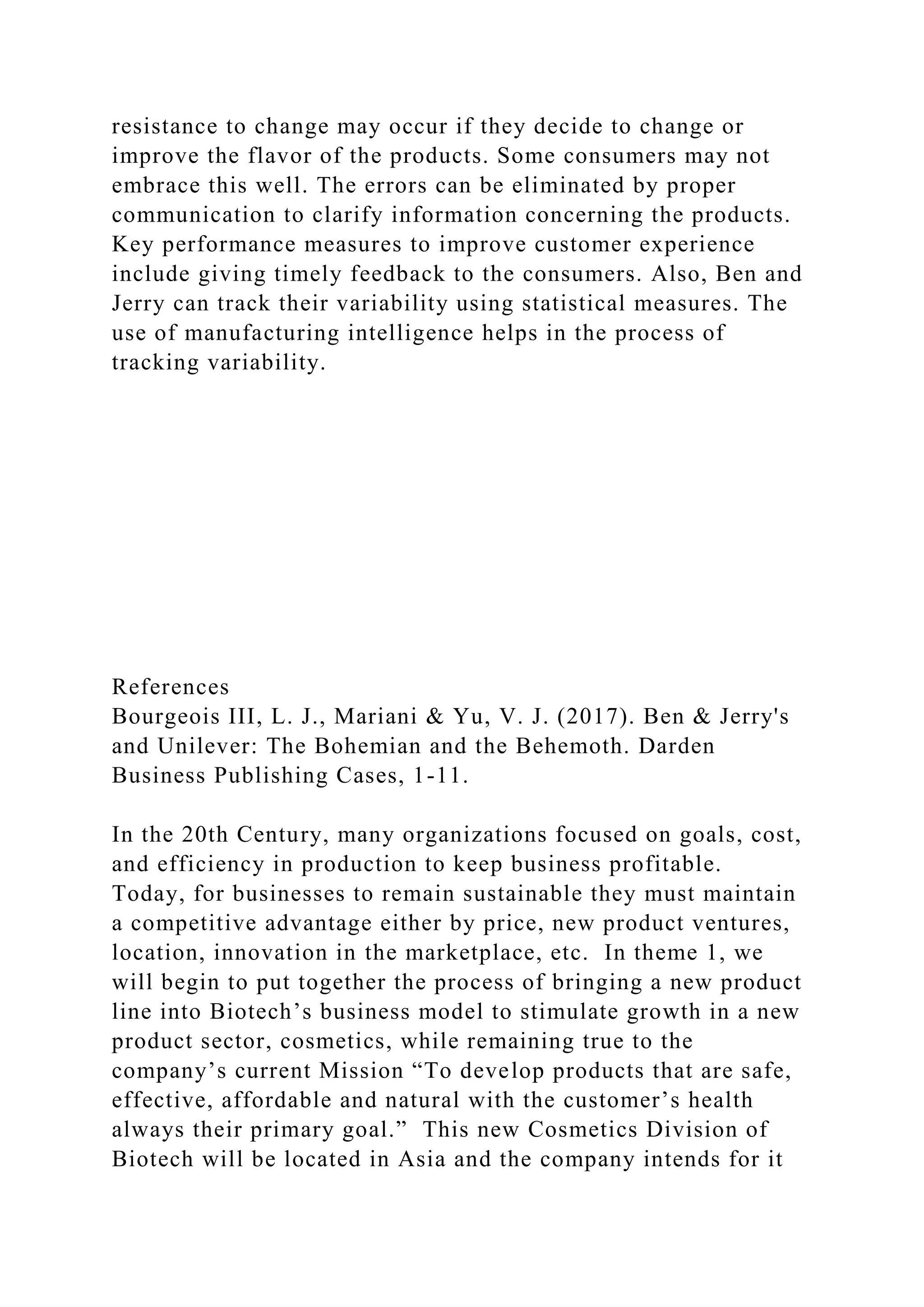 Running head BEN AND JERRY 1BEN AND JE.docx