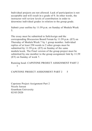 Running head CAPSTONE PROJECT PART 31CAPSTONE PROJECT PART .docx