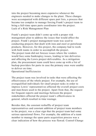 Running head CHANGE CONTROL1Executive SummaryThe Lewis .docx