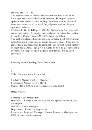 Running Head CRIMINOLOGY USE OF COMPUTER APPLICATIONS .docx