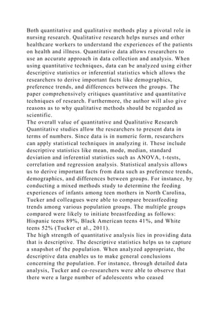 Running head CRITIQUE QUANTITATIVE, QUALITATIVE, OR MIXED METHODS.docx