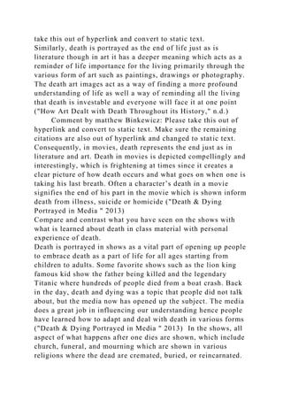 Running head DEATH1DEATH2DeathUlysis .docx