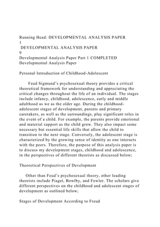 Running Head DEVELOPMENTAL ANALYSIS PAPER .docx