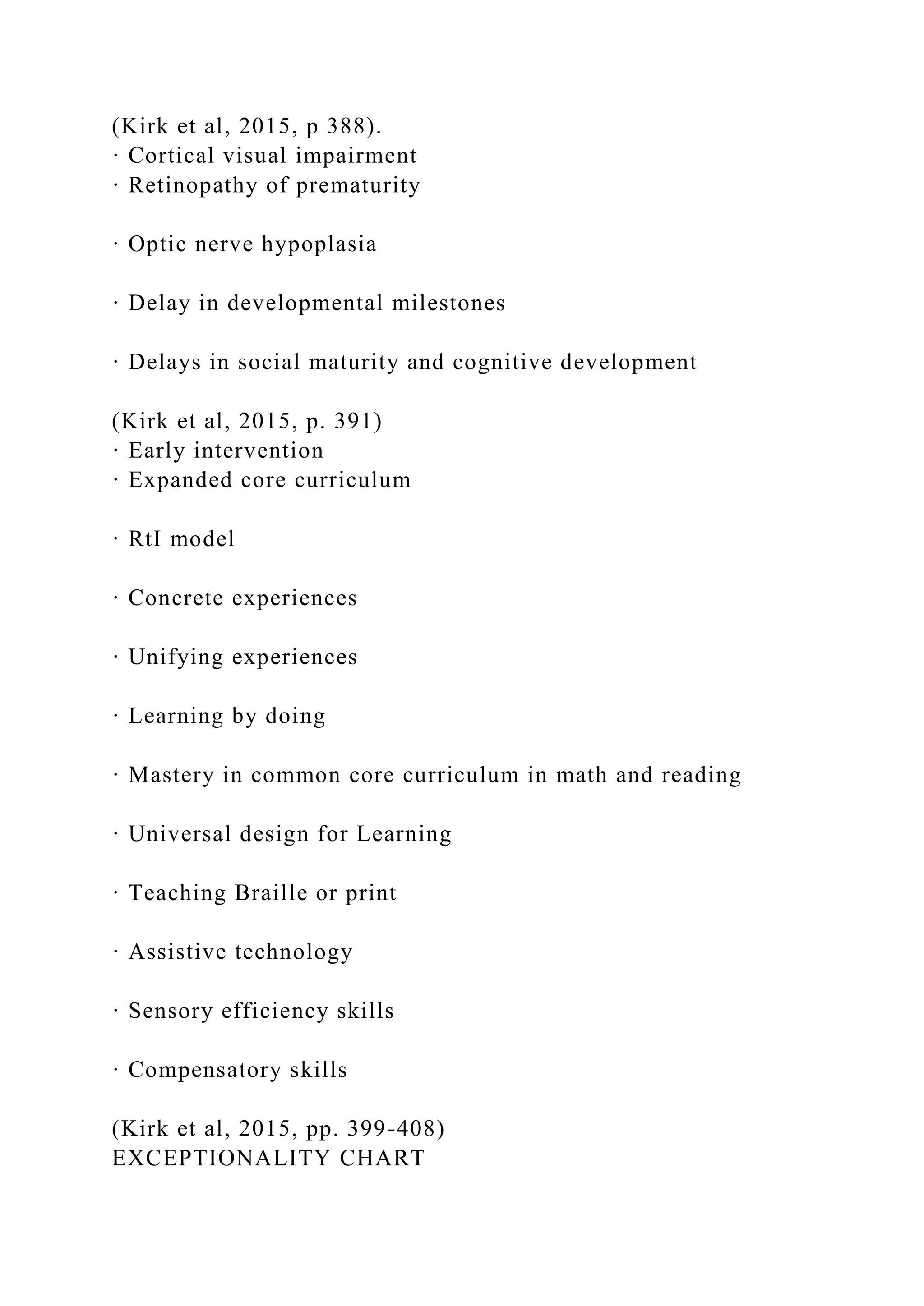 Running Head EXCEPTIONALITY CHART1EXCEPTIONAL.docx