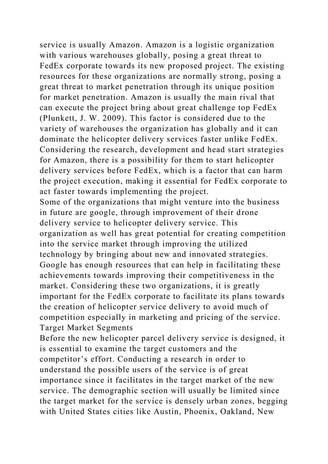 Running head FedEx HELICOPTERS PARCEL DELIVERYFedEx HELICOPTERS.docx