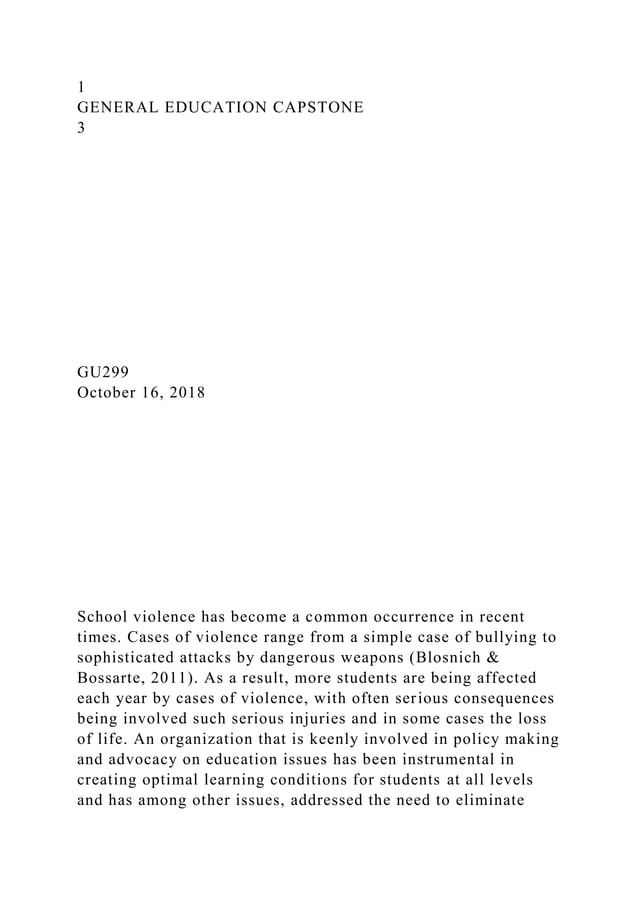 Running head GENERAL CAPSTONE EDUCATION ROUGH DRAFT1GENERAL E.docx