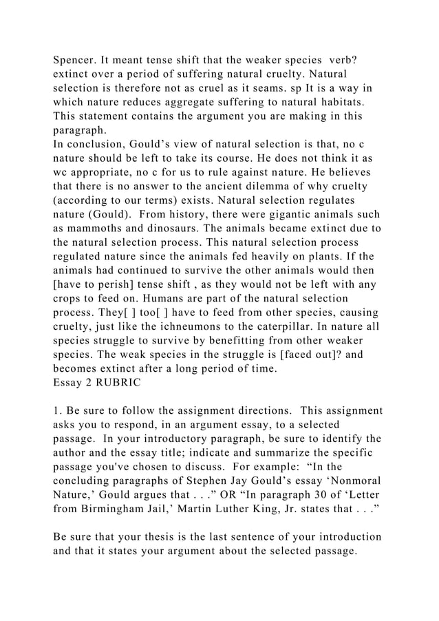 Running Head Gould SummaryResponse Essay Gould SummaryRespo.docx