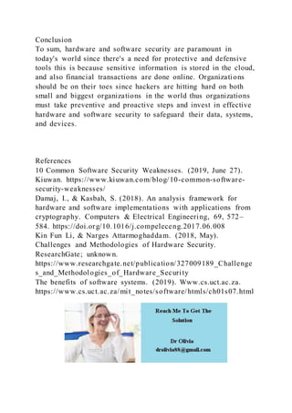 Running head hardware and software security14 hardware an | DOCX