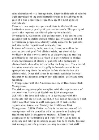 Running Head HEALTH RISK MANAGEMENT PROGRAMHEALTH RISK MANAGE.docx