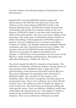 Running head HEXACO MODEL 1HEXACO .docx