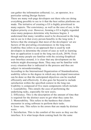Running Head HUMAN-COMPUTER INTERFACE 1HUMAN-COMPUTER IN.docx | Web Development | Internet
