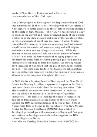 Running head IMPLEMENTATION OF THE IOM FUTURE OF NURSING REPORT .docx