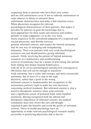 Running head IMPORTANCE OF INFORMED CONSENT .docx