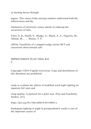 Running head IMPROVEMENT PLAN TOOL KIT .docx