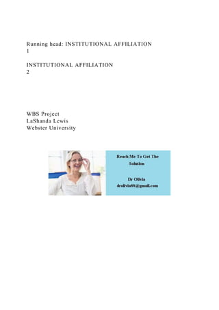 Running head INSTITUTIONAL AFFILIATION .docx