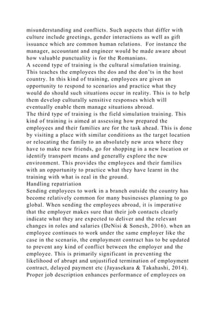 Running Head INTERNATIONAL JOB ASSIGNMENTS .docx