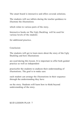 Running head KUD LESSON PLAN 1 KUD Lesson P.docx