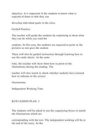 Running head KUD LESSON PLAN 1 KUD Lesson P.docx