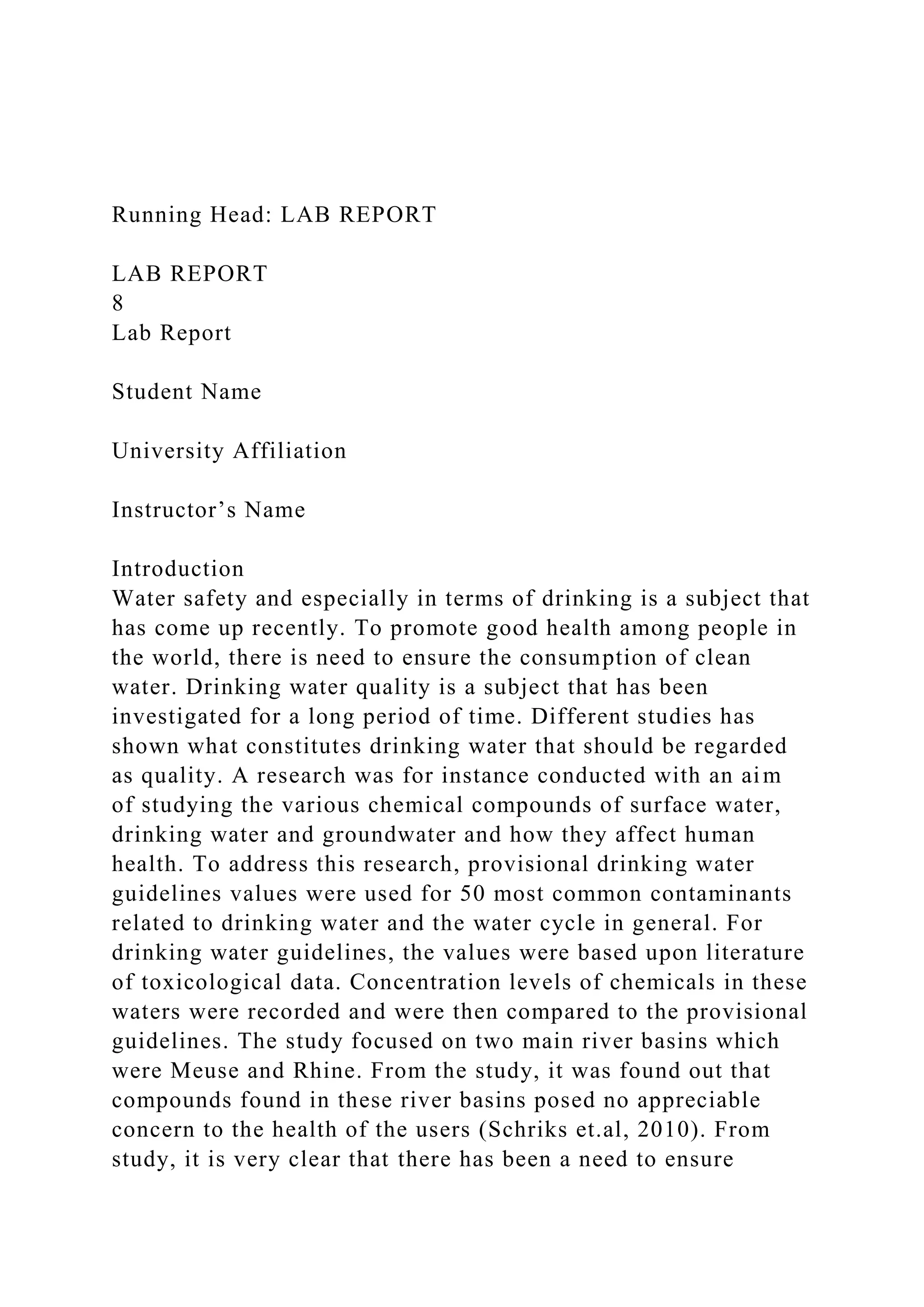 Running Head LAB REPORT .docx