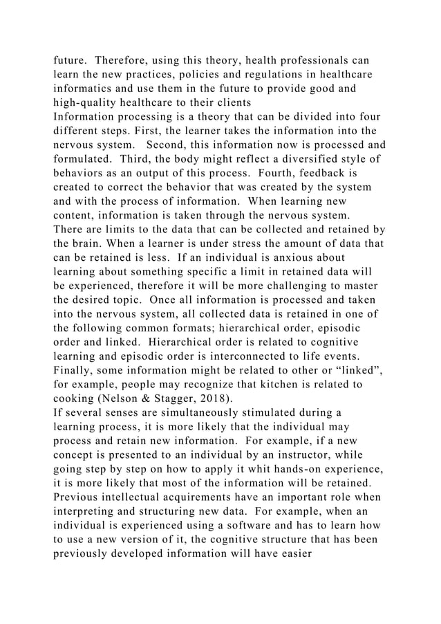 Running head LEARNING THEORIES 126LEARNING THEORIES.docx