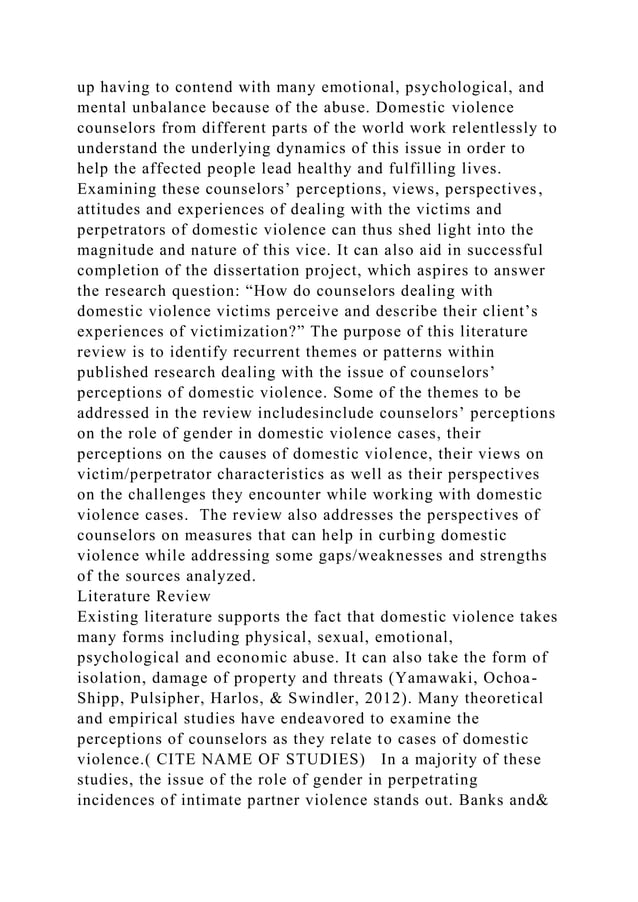 Running head LITERATURE REVIEW FIRST DRAFT .docx