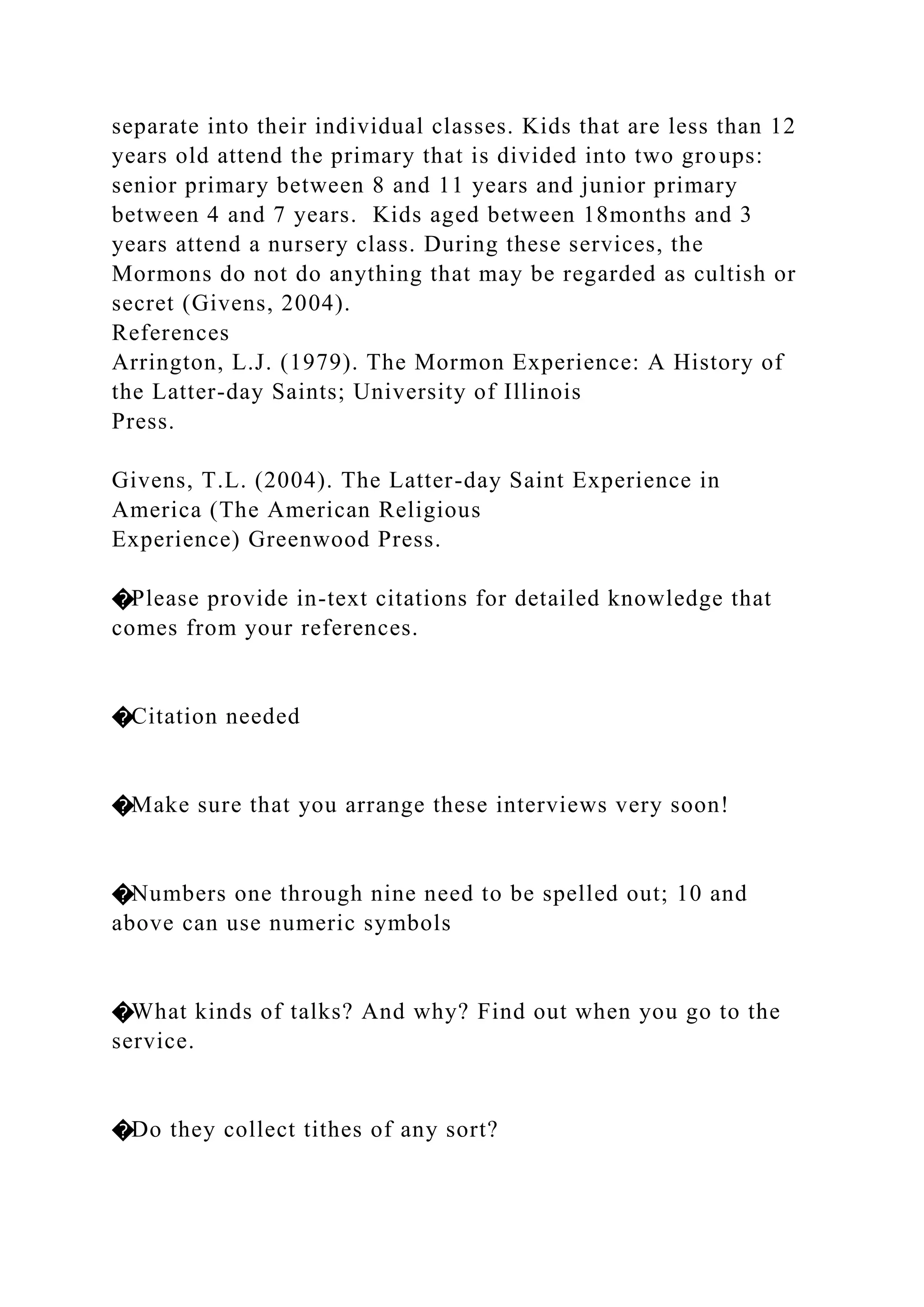 RUNNING HEAD Mormon Church Service1Mormon Church Service.docx