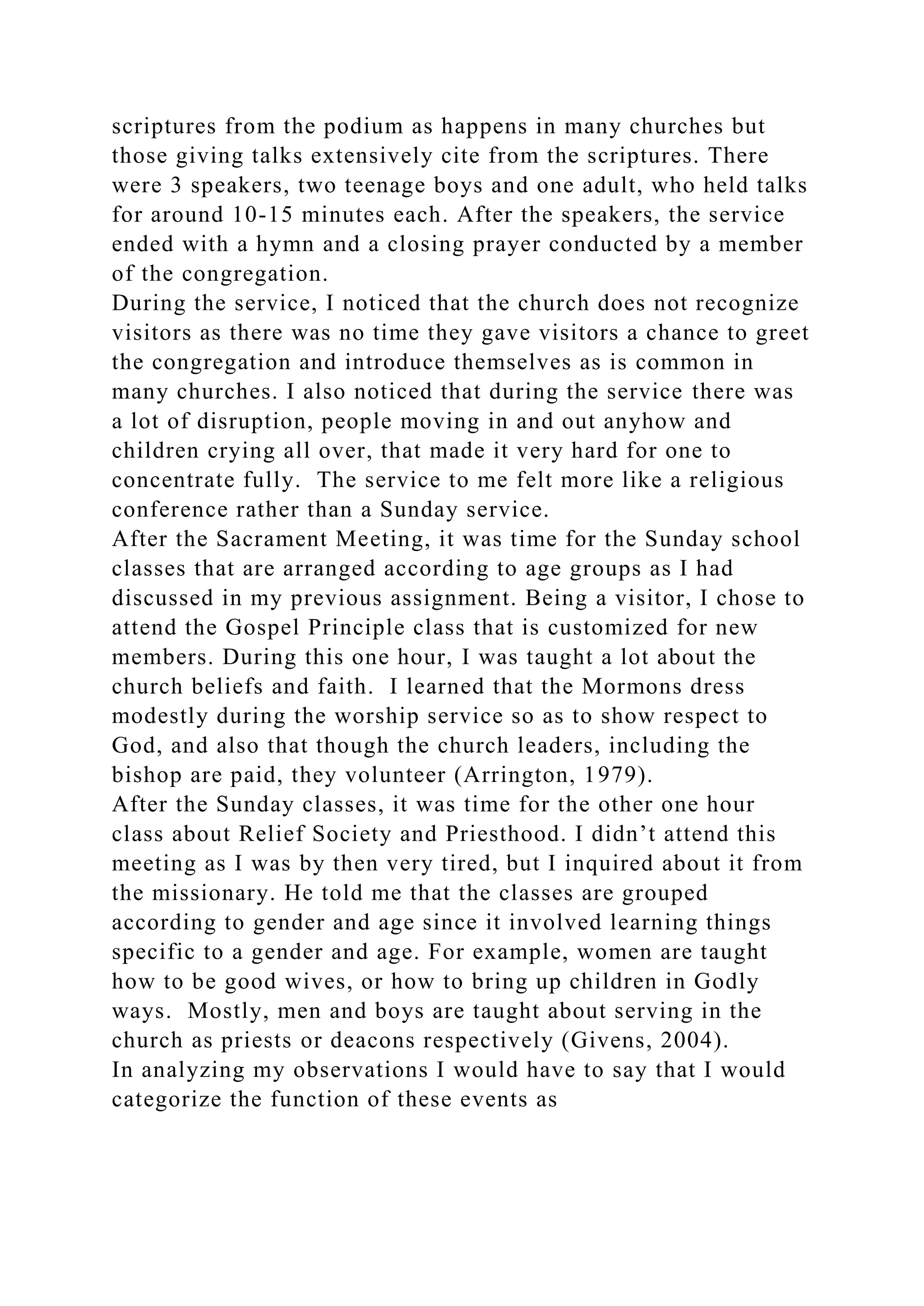 Running Head Mormon Sunday Service .docx