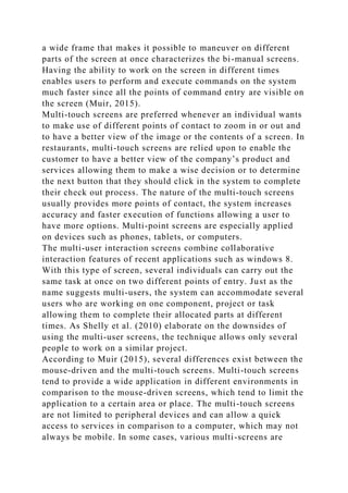 Running head MULTI-TOUCH SCREENS VS. MOUSE-DRIVEN SCREENS 1.docx