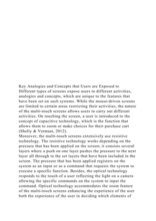 Running head MULTI-TOUCH SCREENS VS. MOUSE-DRIVEN SCREENS 1.docx