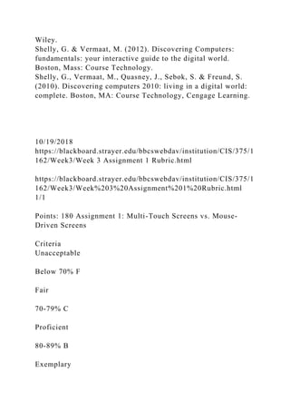 Running head MULTI-TOUCH SCREENS VS. MOUSE-DRIVEN SCREENS 1.docx