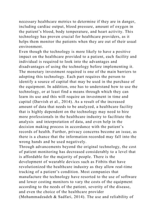 Running head PATIENT MONITORING TECHNOLOGY1PATIENT MONITORI.docx