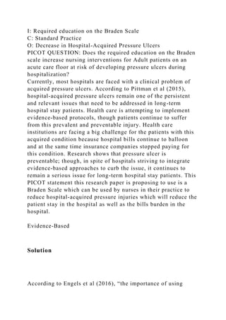 Running head PICOT STATEMENT 1PICOT STATEMENT 2.docx