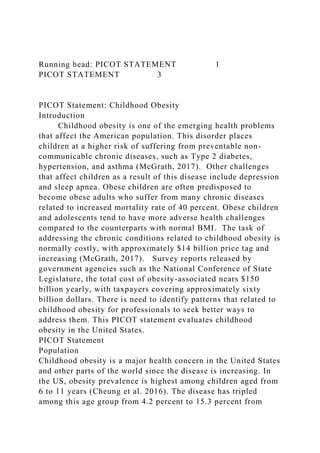 Running head PICOT STATEMENT 1PICOT STATEMENT 3PICOT .docx