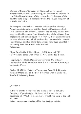 Running head POLICEMEN OF THE WORLD THESIS AND OUTLINE1.docx