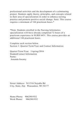 Running Head PRACTICUM PROJECT PLAN1PRACTICUM PROJECT PLAN.docx