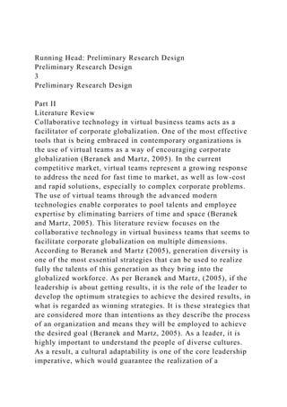 Running Head Preliminary Research Design Preliminary Research D.docx