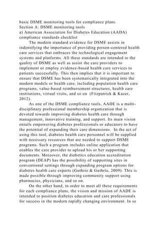 Running head PROCEDURE FOR DSME COMPLIANCE PLANS .docx