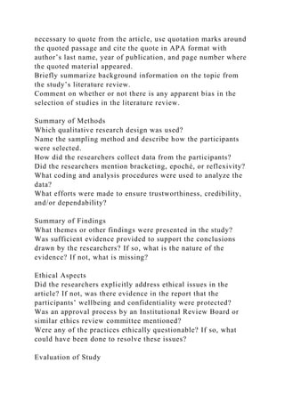 Running head QUALITATIVE RESEARCH CRITIQUE1QUALITATIVE RESEARC.docx