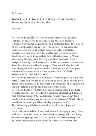 Running head REFLECTION PAPER # 1 1 R.docx