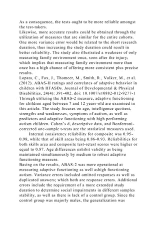 Running Head REVIEW OF ABAS-II STANDARDIZED TESTREVIEW OF ABAS-.docx